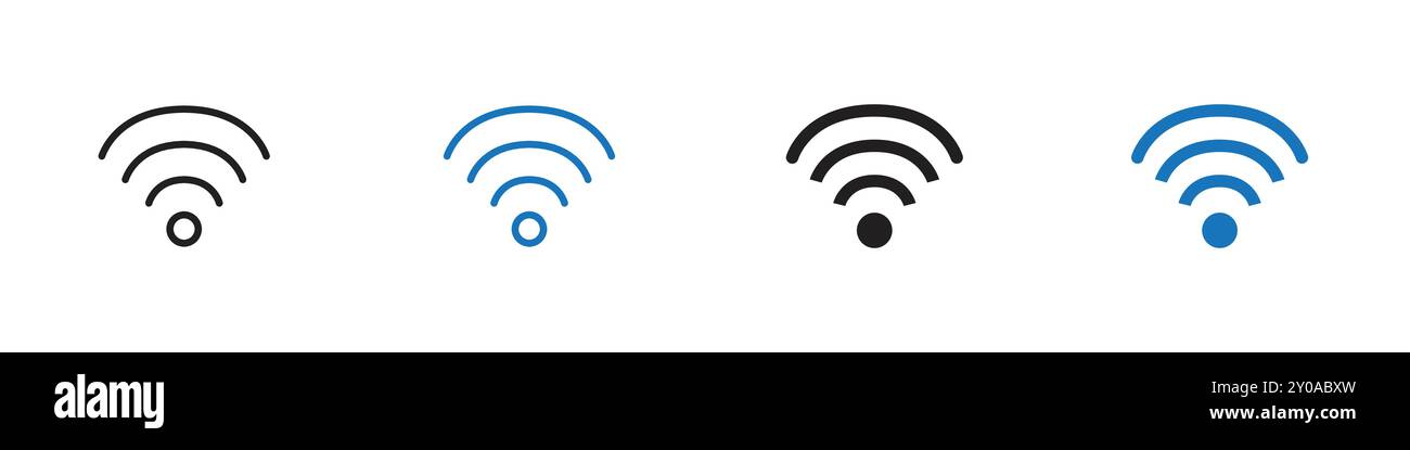 Wifi icon linear vector graphics sign or symbol set for web app ui Stock Vector Image & Art - Alamy