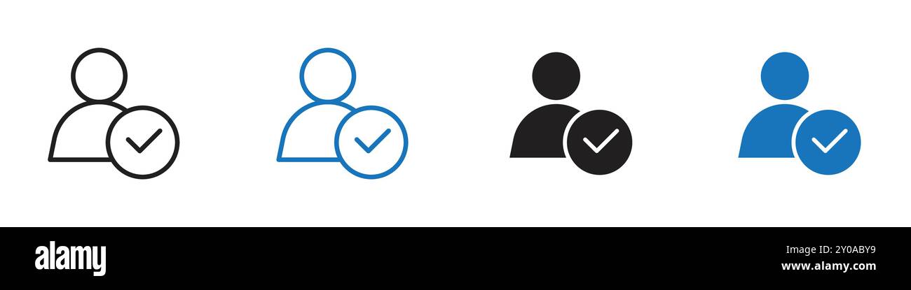 User check icon linear vector graphics sign or symbol set for web app ui Stock Vector Image ...