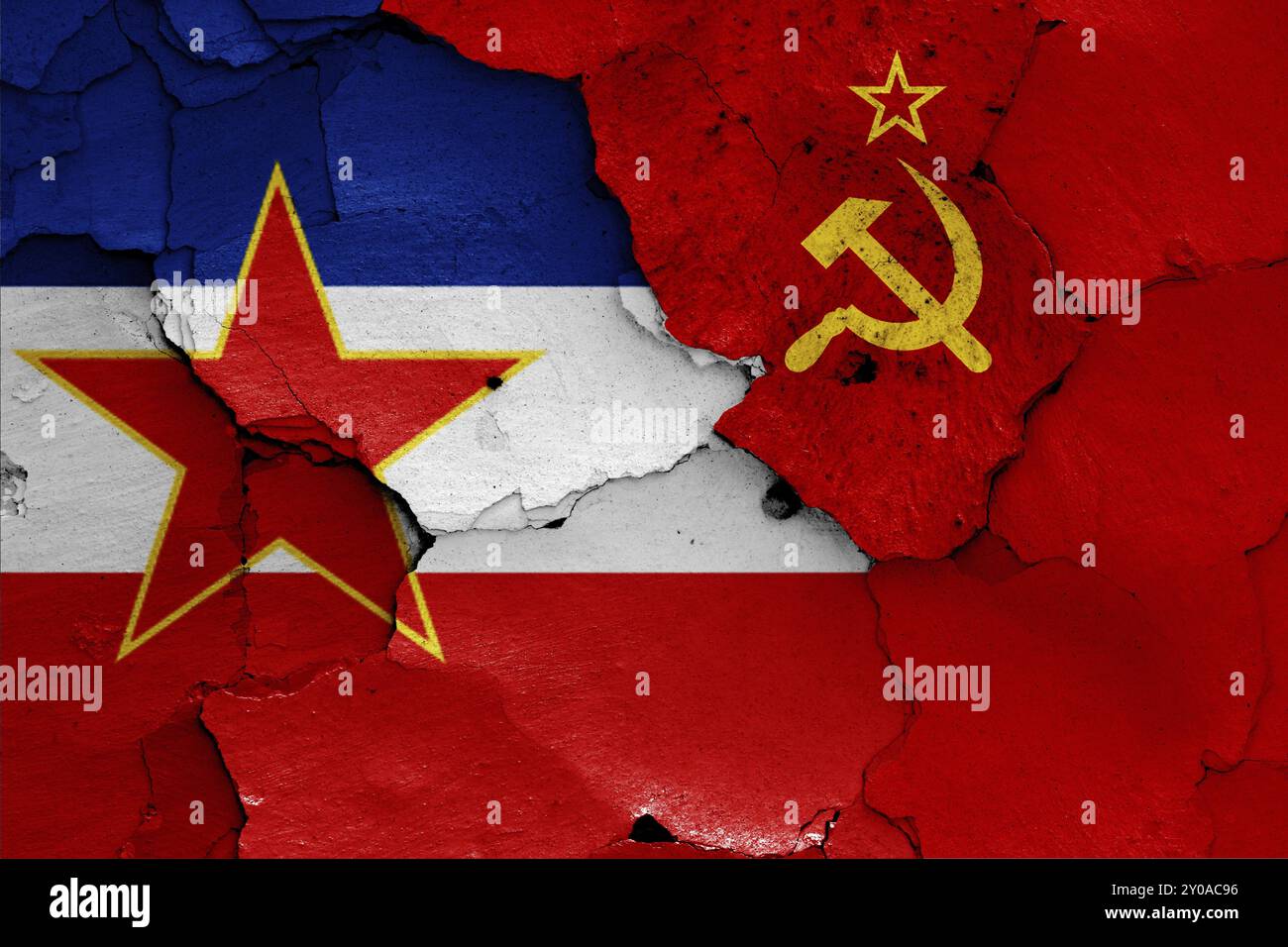 Flags of Yugoslavia and Soviet Union Stock Photo - Alamy