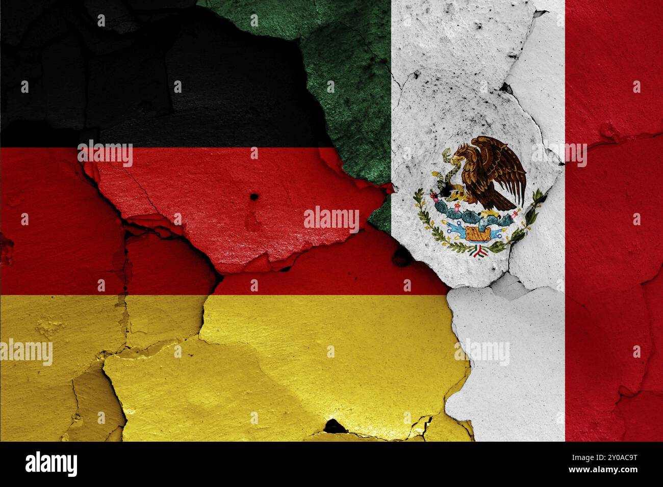 Flags of Germany and Mexico Stock Photo - Alamy