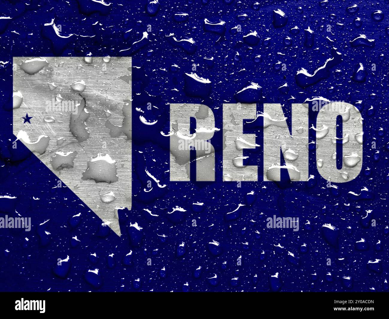 Flag of Reno with rain drops Stock Photo - Alamy