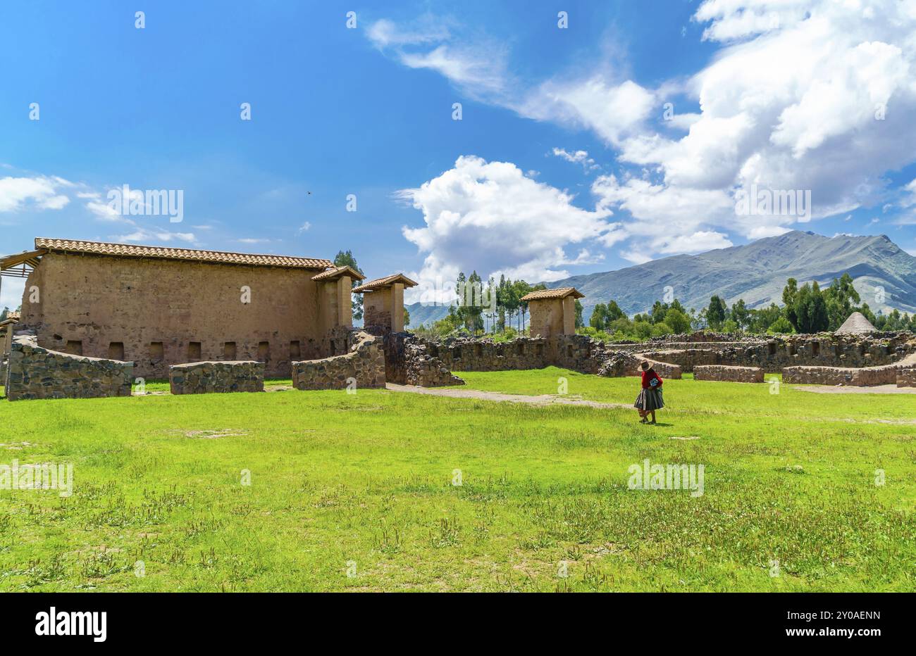 Residential area in the Temple of Wiracocha or Temple of Raqchi an Inca ...
