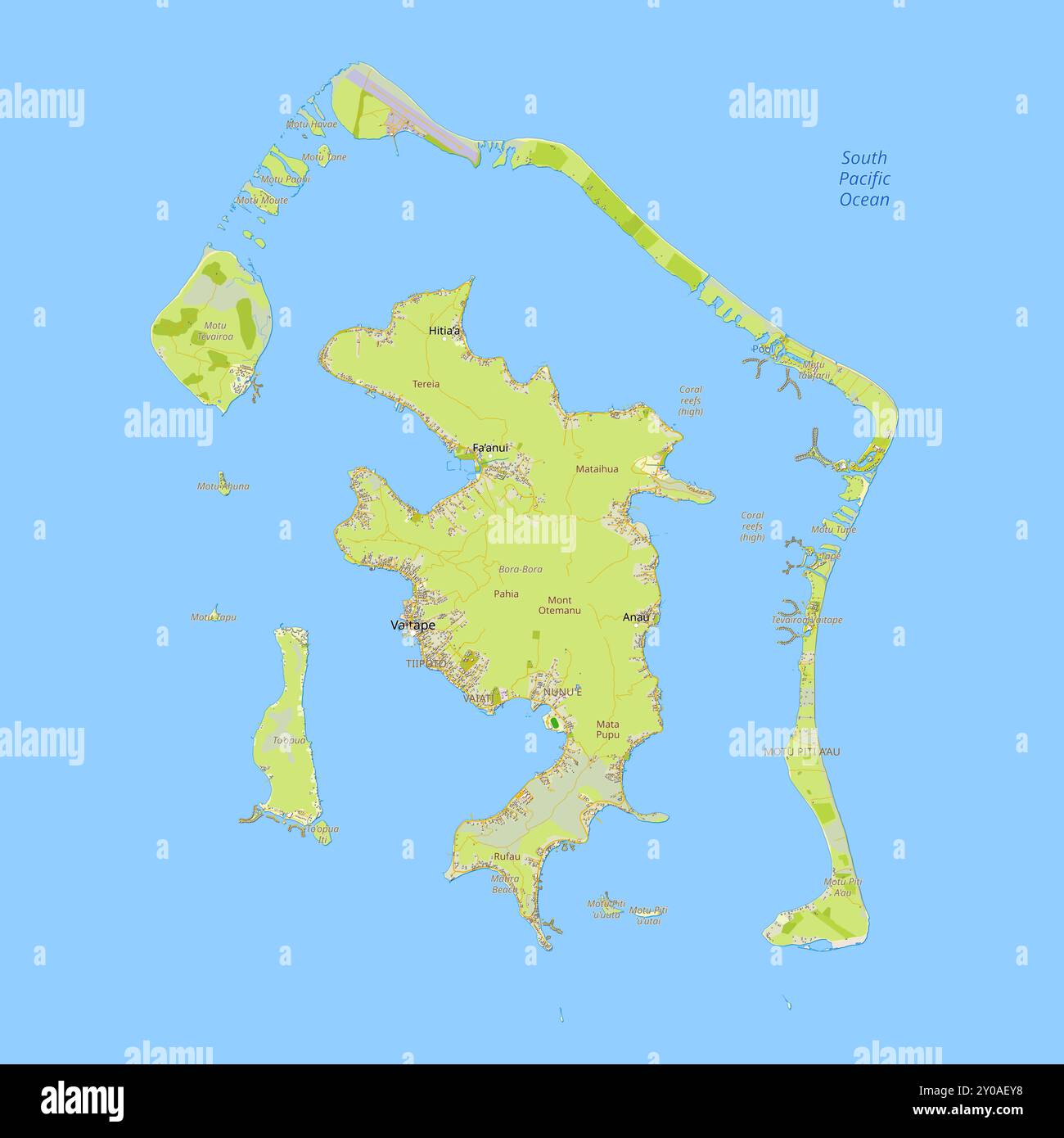 Bora bora map hi-res stock photography and images - Alamy