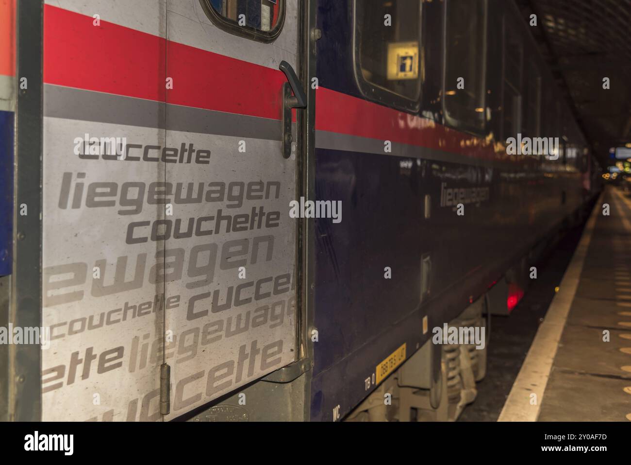 Amsterdam, Netherlands, March 2022. International trains with a ...