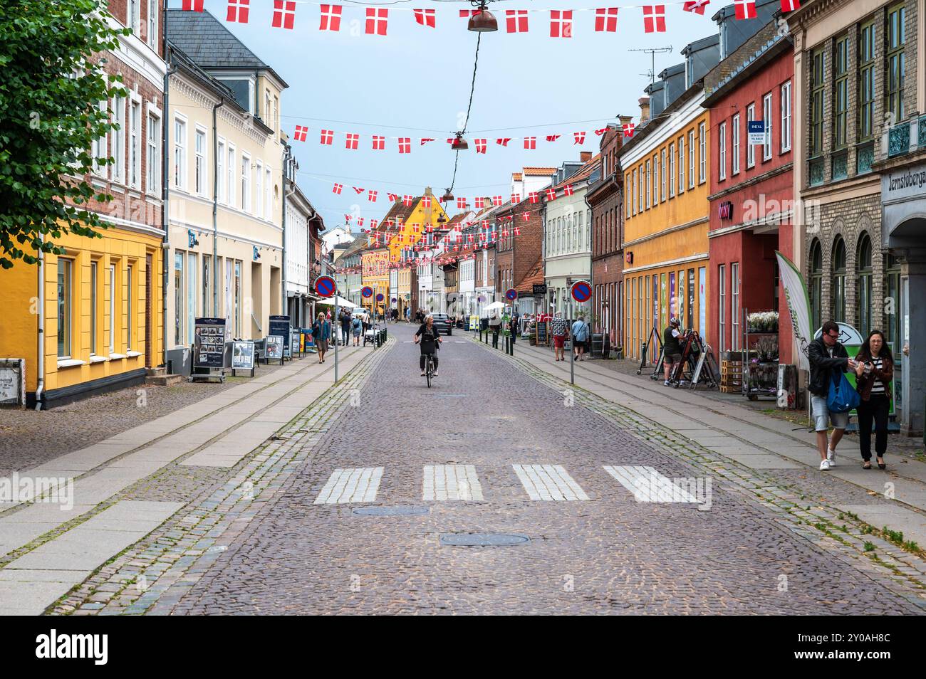Koge, Seeland, Denmark, July 23, 2024 - Colorful historical houses at ...