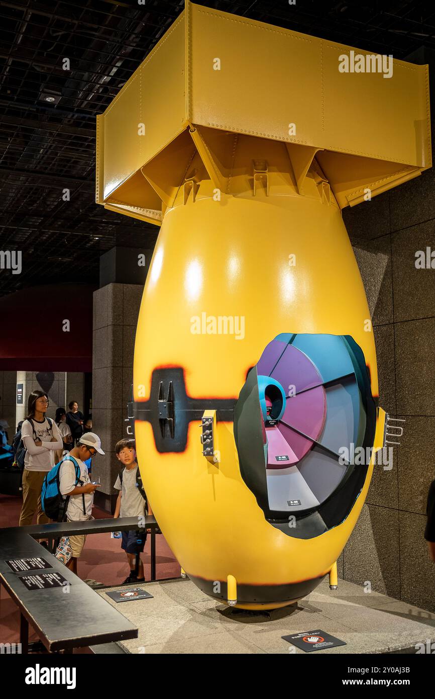 Replica of Fat Man, in Atomic Bomb Nagasaki Peace Memorial Museum ...