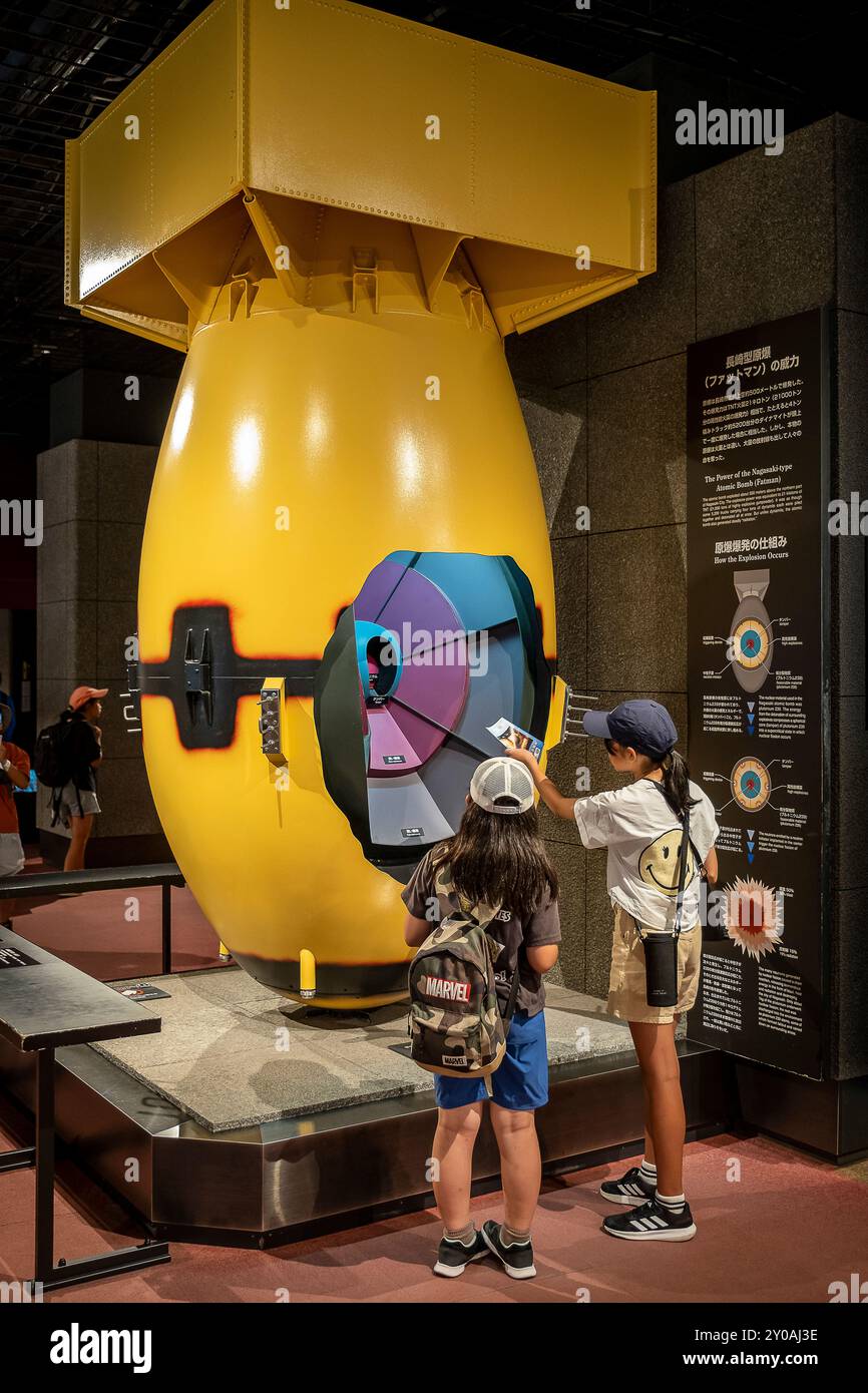 Replica of Fat Man, in Atomic Bomb Nagasaki Peace Memorial Museum ...