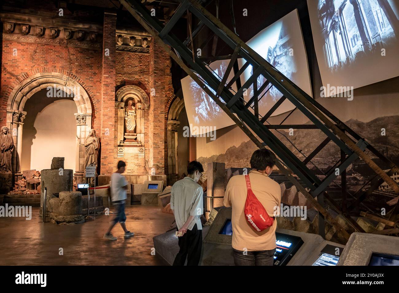 Reconstruction of the Side Wall of Urakami Cathedral destroyed by the ...