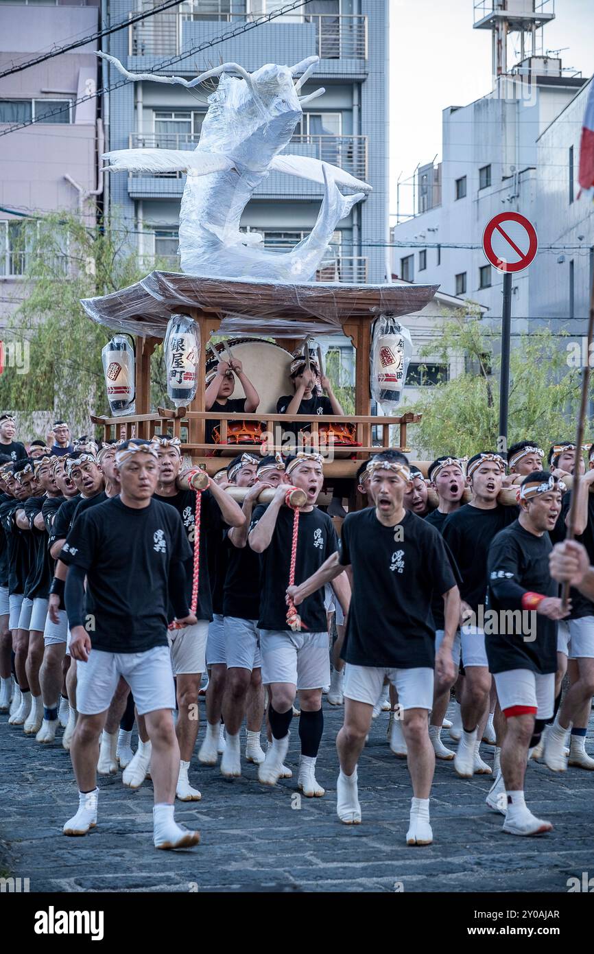 Training for the Nagasaki Kunchi Festival that dates back 380 years ...