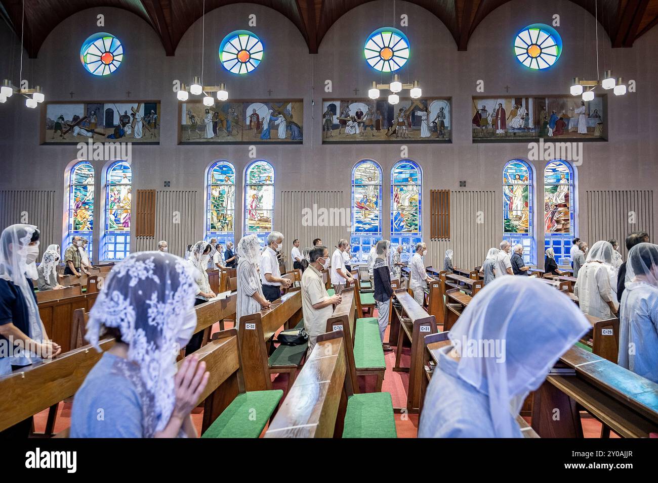 Morning mass on August 9th, every year, in memory of the victims of the ...