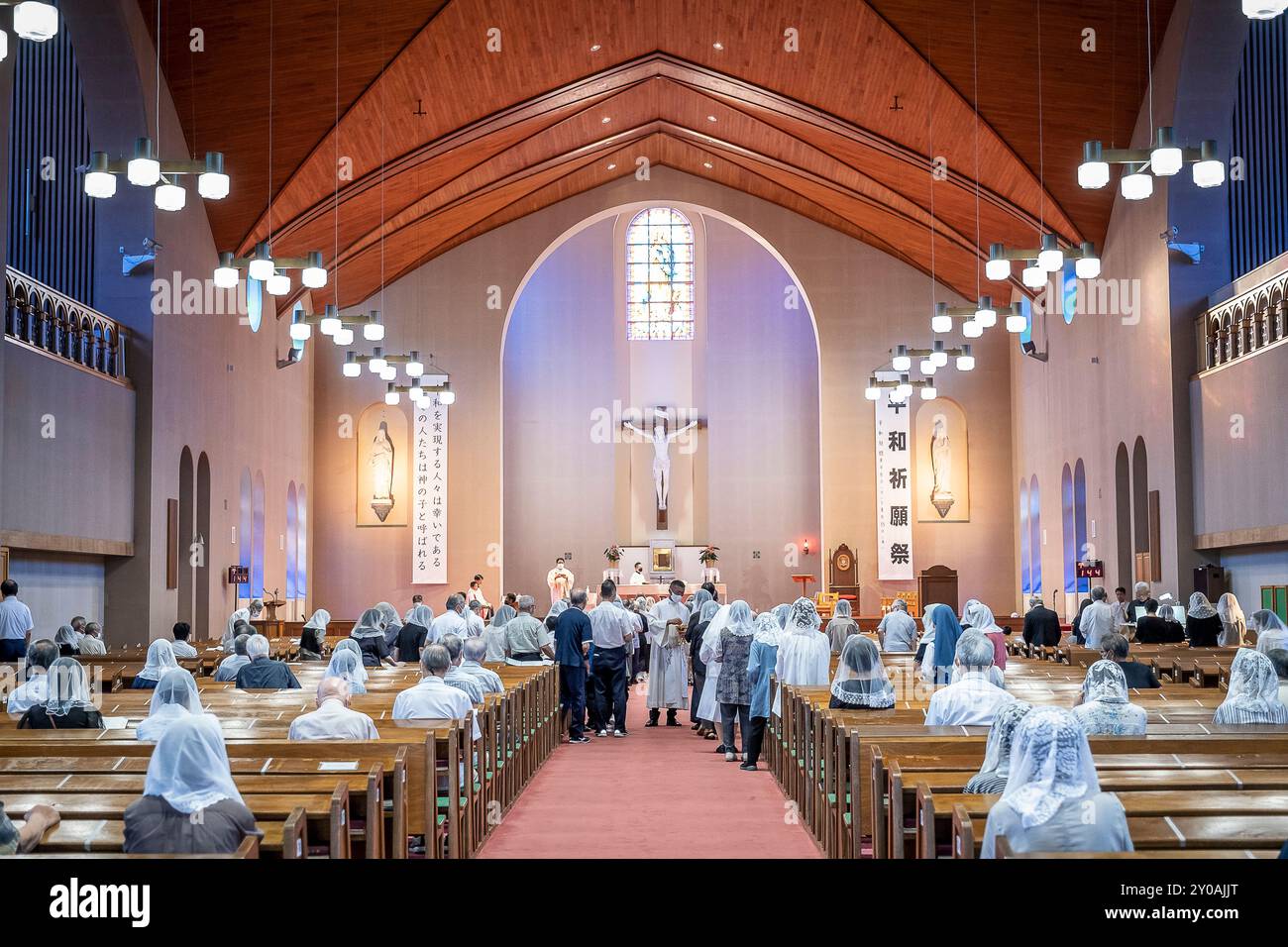 Morning mass on August 9th, every year, in memory of the victims of the ...