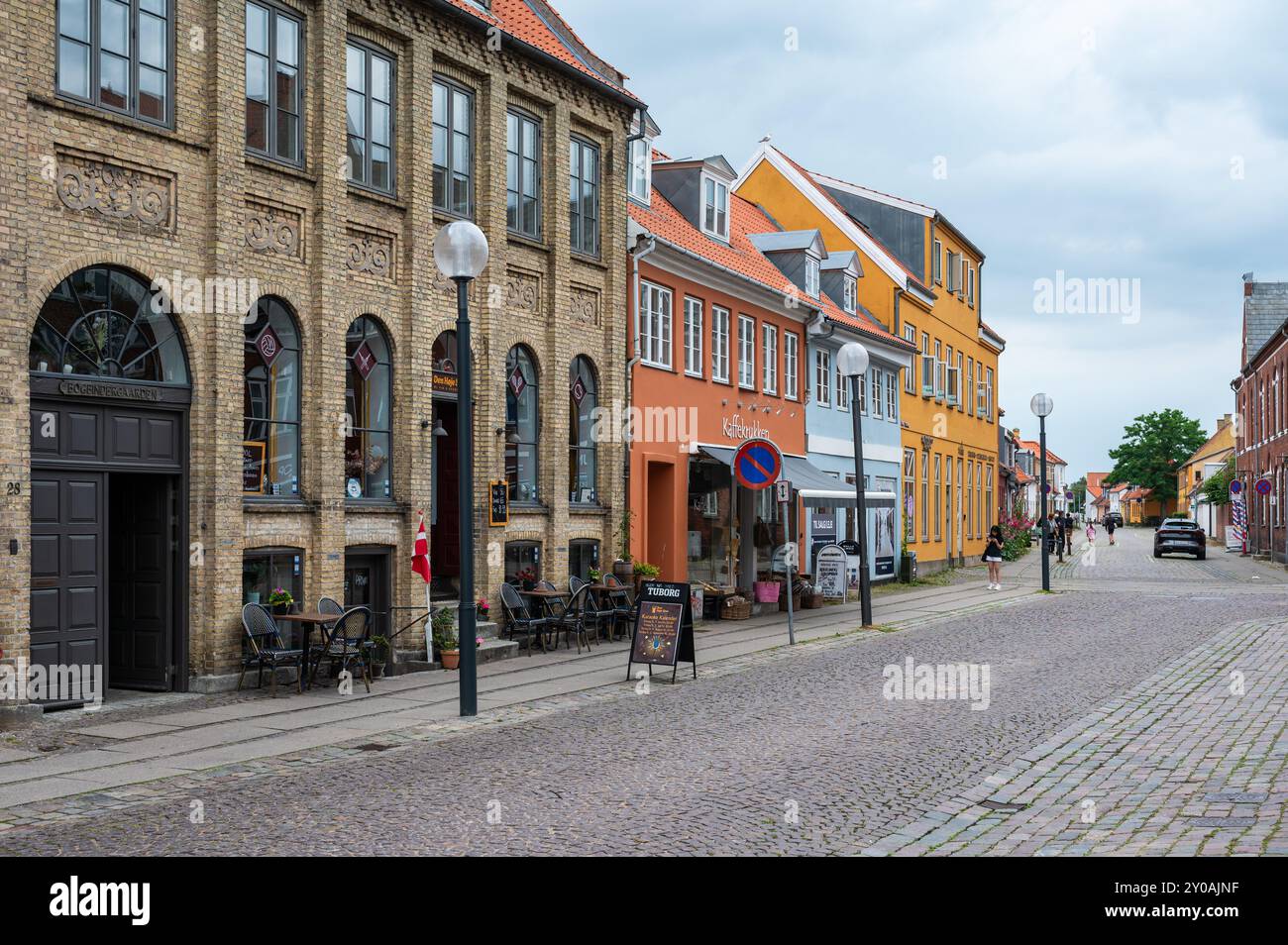 Koge, Seeland, Denmark, July 23, 2024 - Colorful historical houses at ...