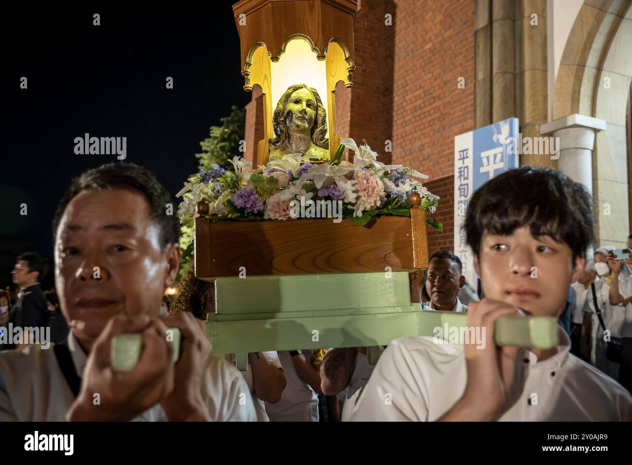Torchlight procession on August 9th, every year, in memory of the ...