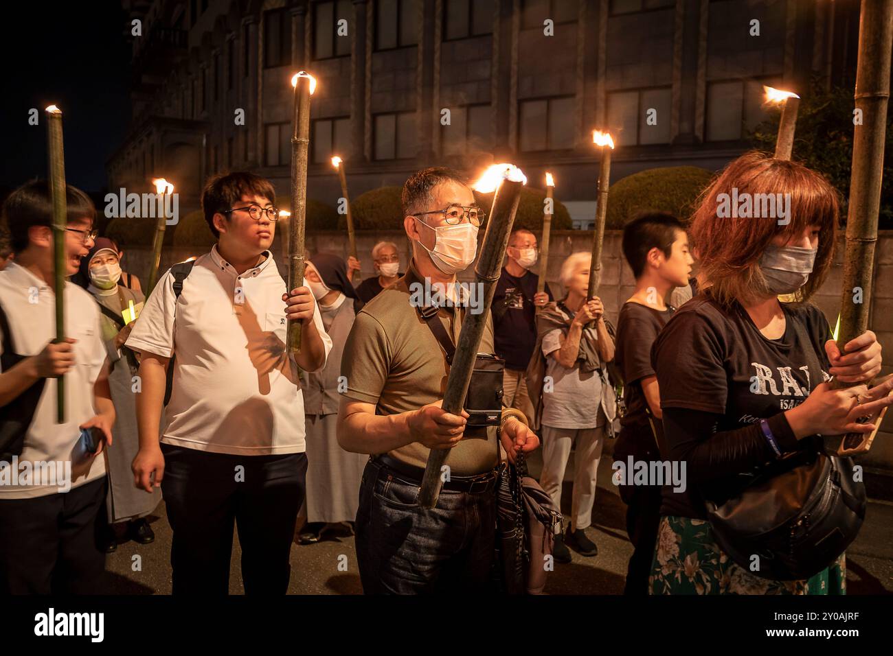 Torchlight procession on August 9th, every year, in memory of the ...