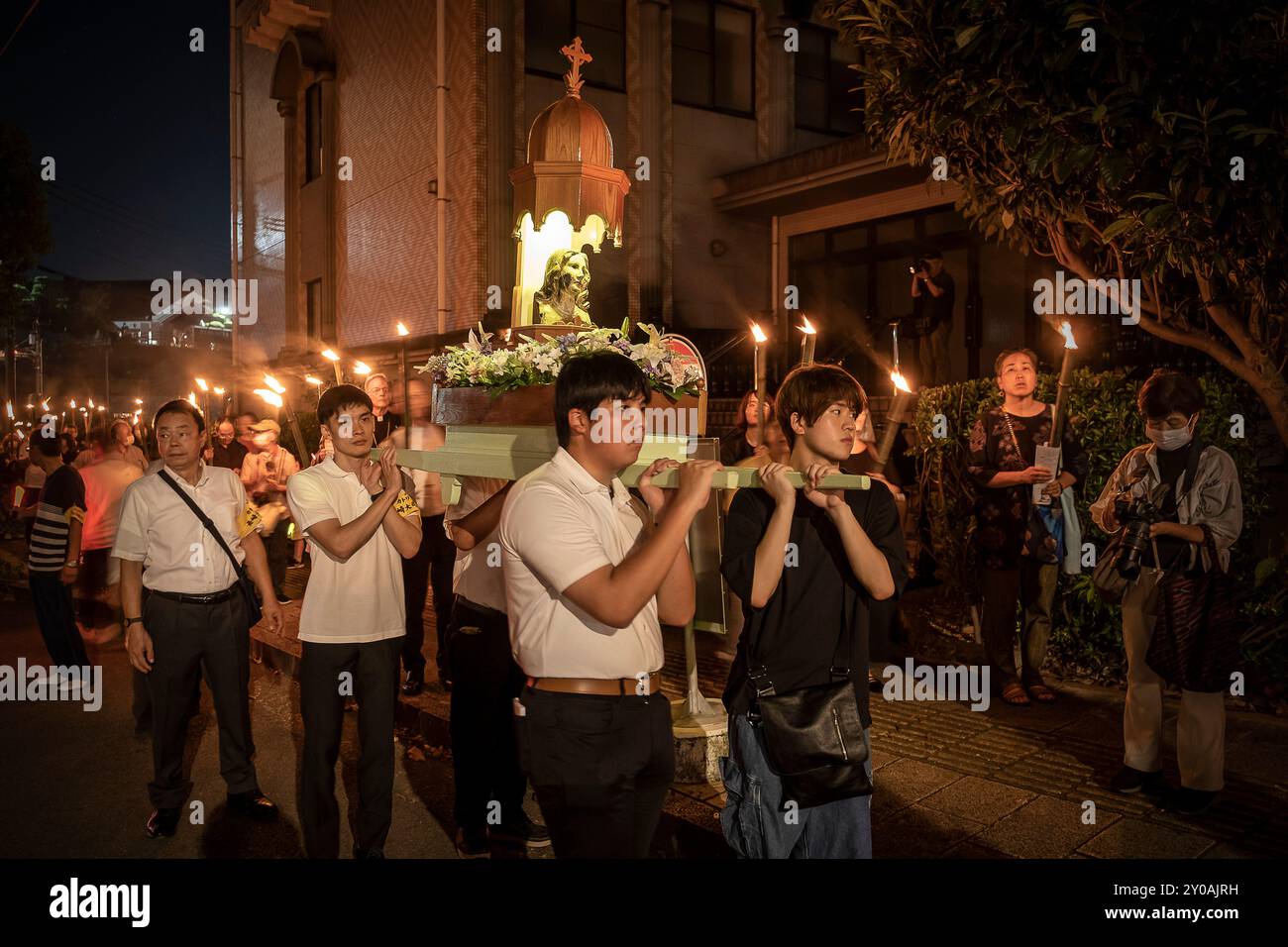 Torchlight procession on August 9th, every year, in memory of the ...
