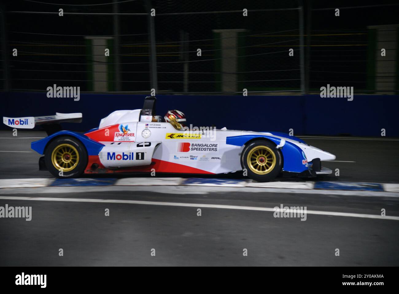 Chennai, INDIA. 1st Sep, 2024. F4 racing cars are on action speeding on ...
