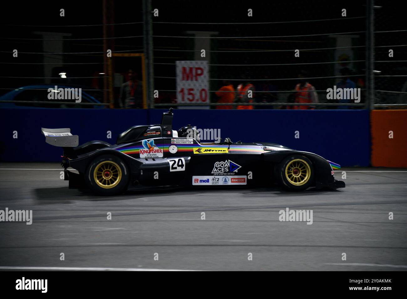 Chennai, INDIA. 1st Sep, 2024. F4 racing cars are on action speeding on ...