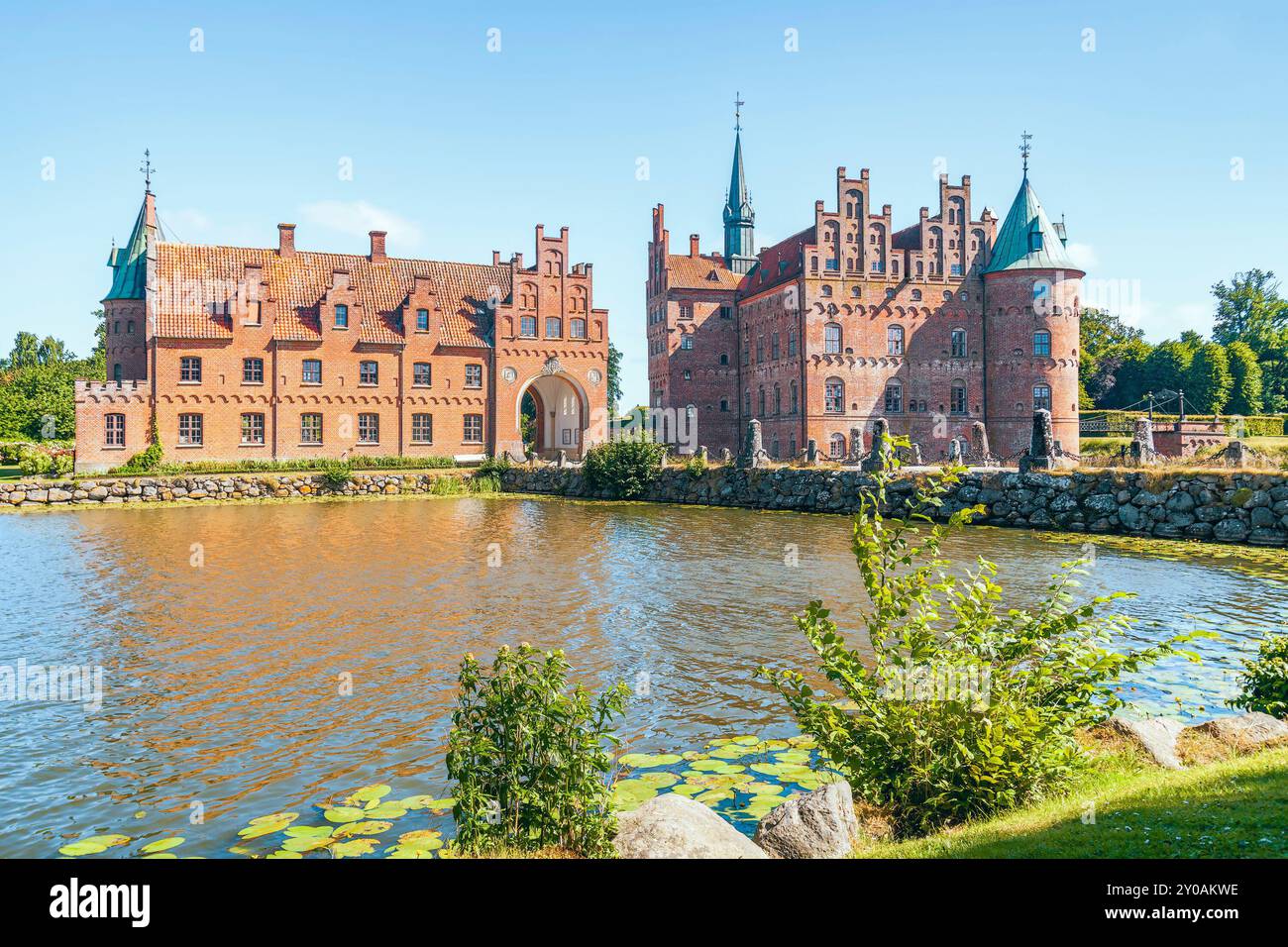 Kvarndrup. Island of Funen. Denmark. - June 22, 2014 - Egeskov Castle ...
