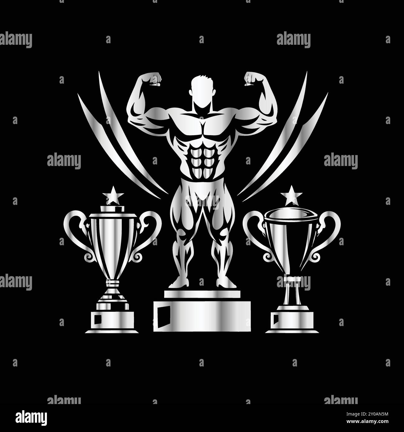 Bodybuilder logo hi-res stock photography and images - Alamy