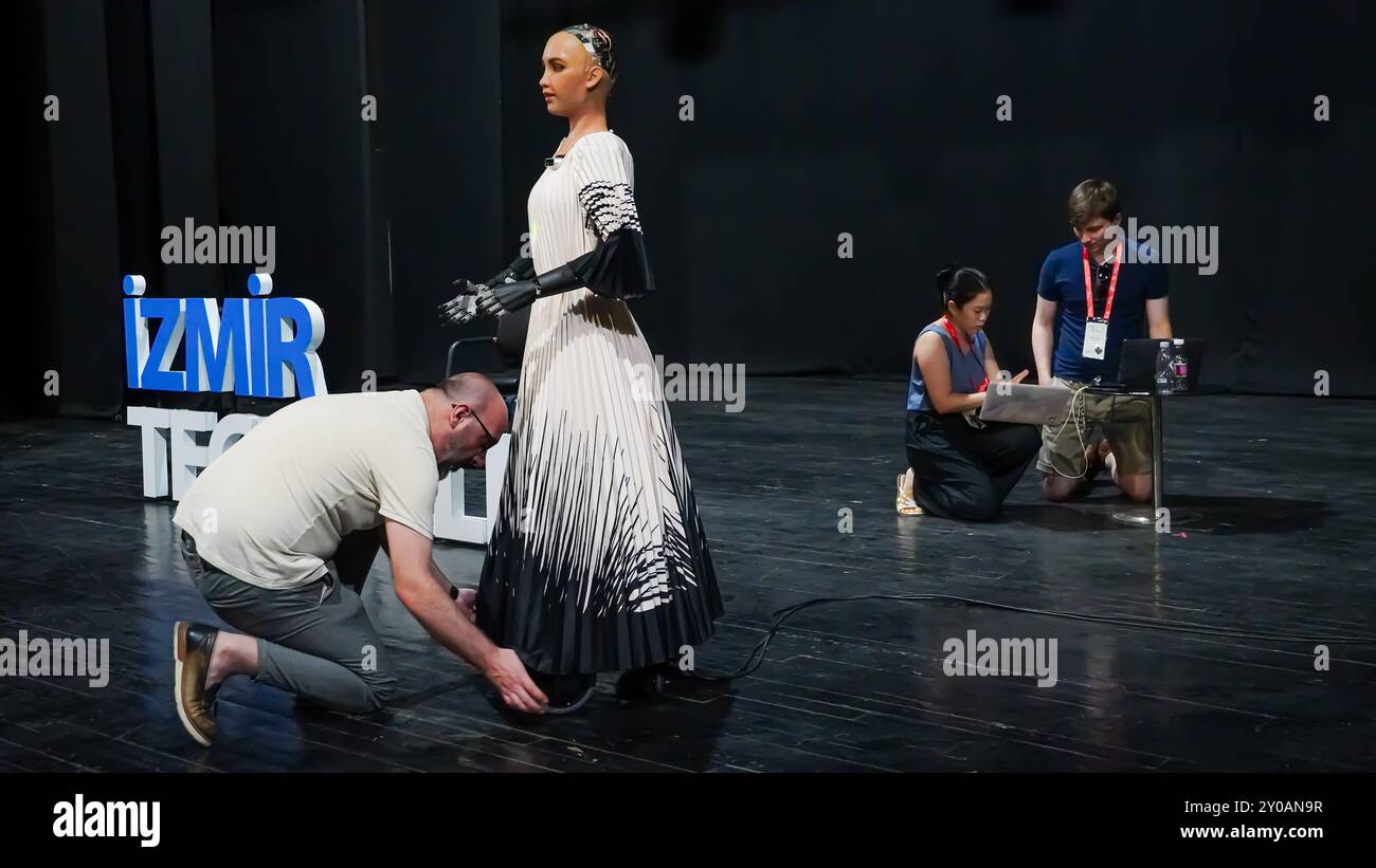 Izmir, Turkey. 01st Sep, 2024. Famous female social humanoid robot ...