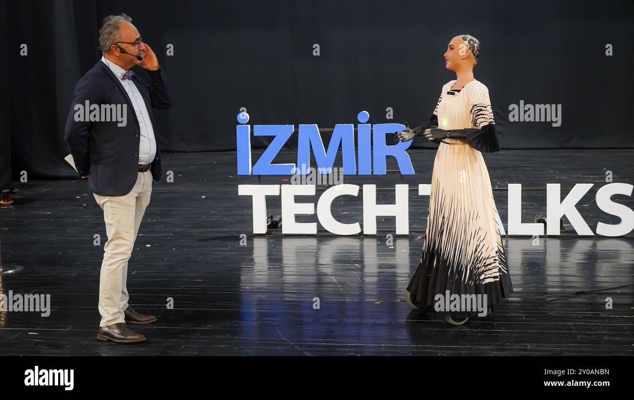 Izmir, Turkey. 01st Sep, 2024. Famous female social humanoid robot ...