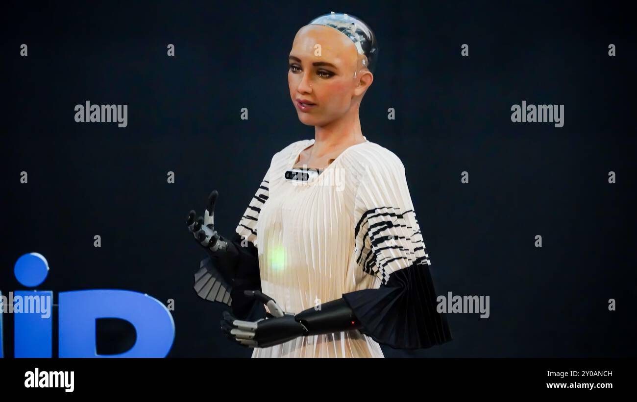 Izmir, Turkey. 01st Sep, 2024. Famous female social humanoid robot ...