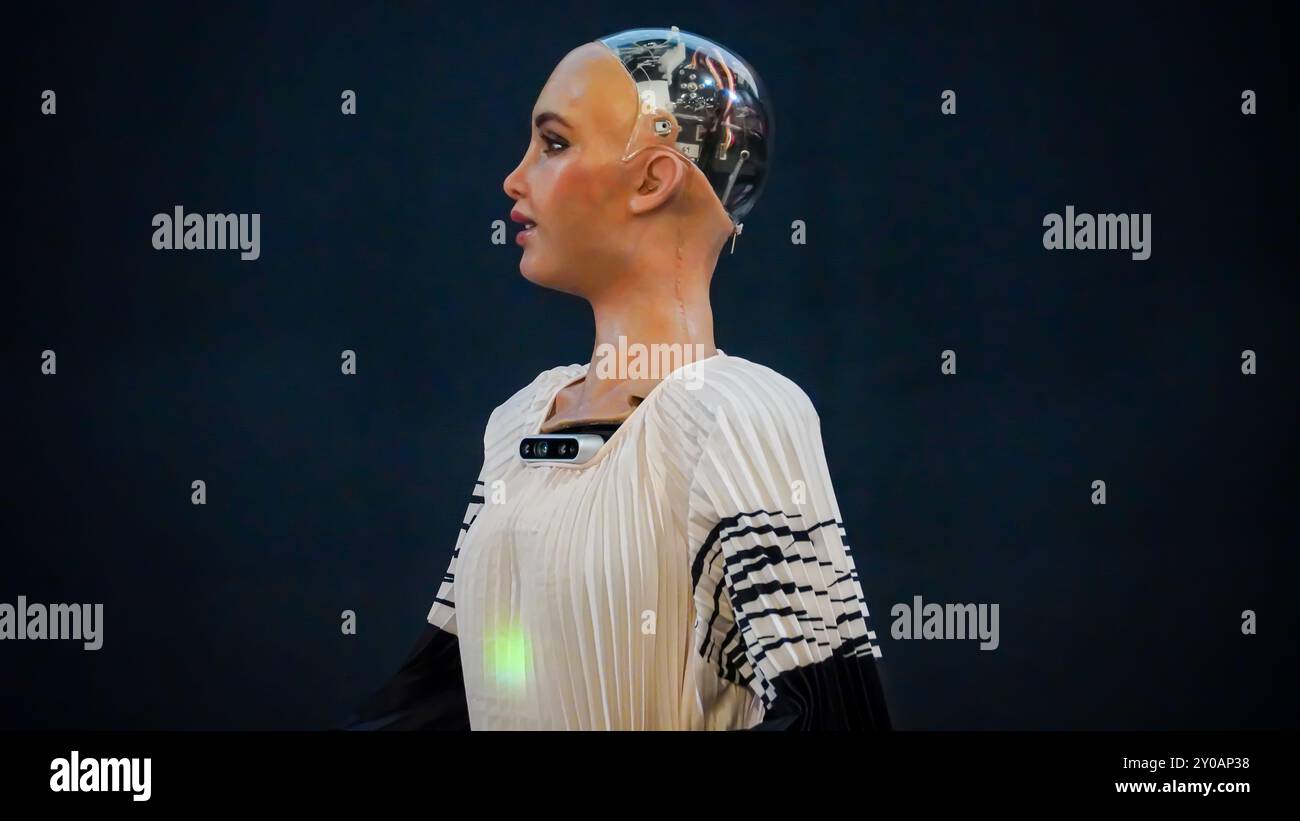 Izmir, Turkey. 01st Sep, 2024. Famous female social humanoid robot ...