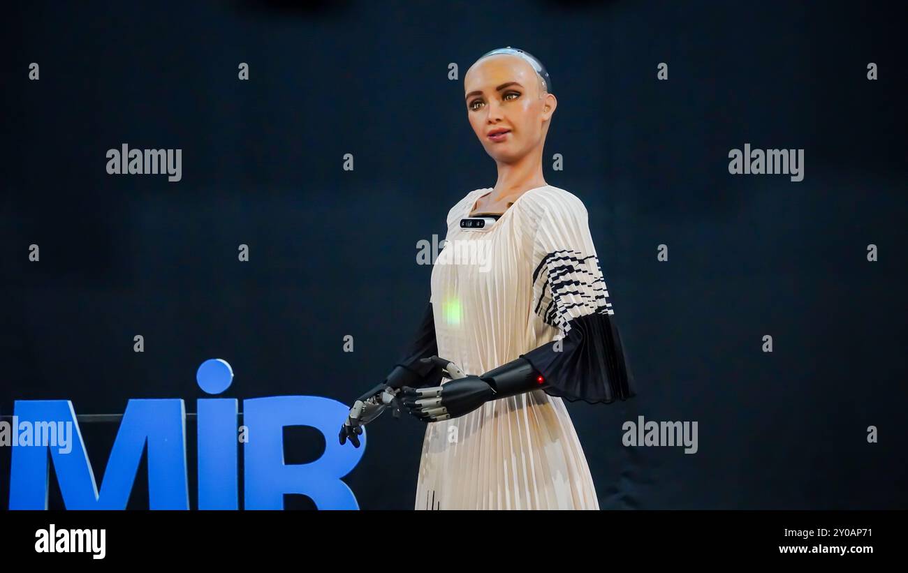 Izmir, Turkey. 01st Sep, 2024. Famous female social humanoid robot ...