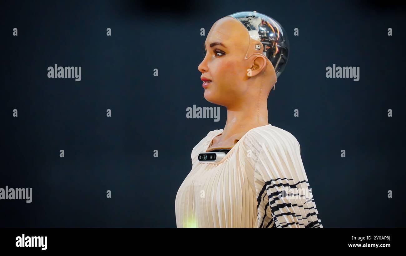 Izmir, Turkey. 01st Sep, 2024. Famous female social humanoid robot ...