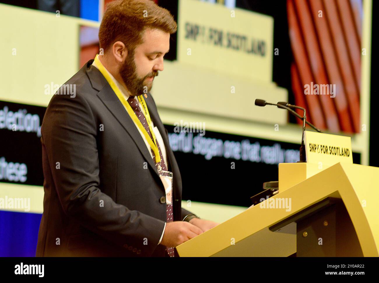 EDINBURGH, SCOTLAND - 1 SEPTEMBER 2024: Luke Fletcher MS, addresses ...