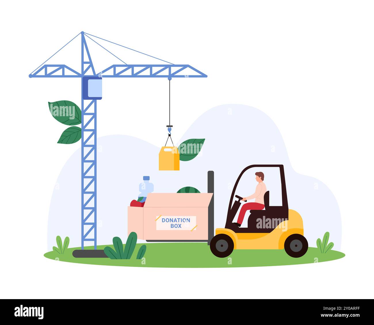 Delivery of donation, humanitarian aid for homeless and poor people ...