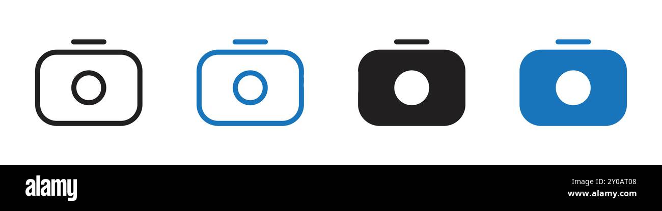 Camera icon linear vector graphics sign or symbol set for web app ui Stock Vector Image & Art ...
