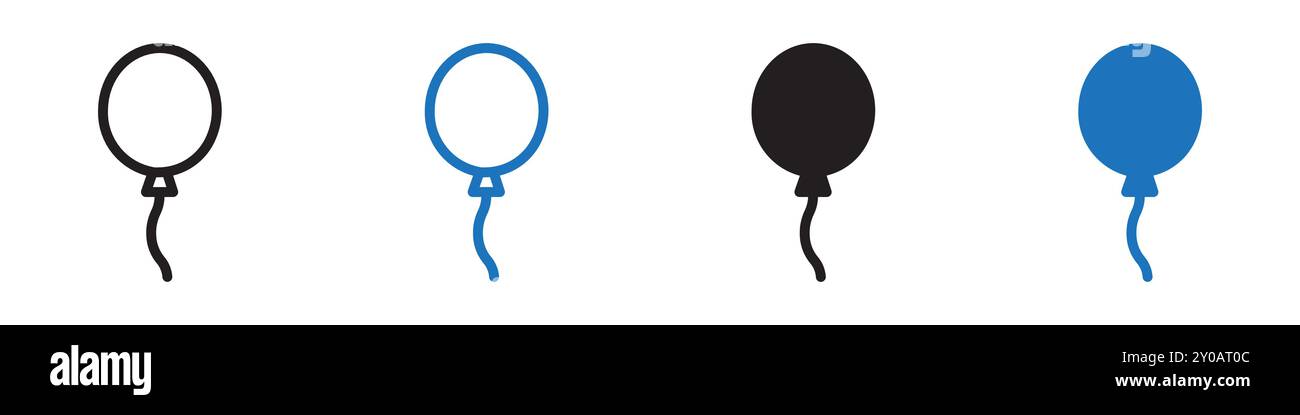 Balloon icon linear vector graphics sign or symbol set for web app ui Stock Vector Image & Art ...