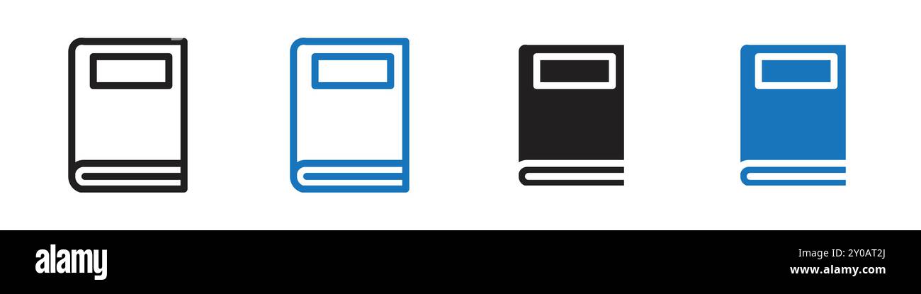 Book icon linear vector graphics sign or symbol set for web app ui Stock Vector Image & Art - Alamy