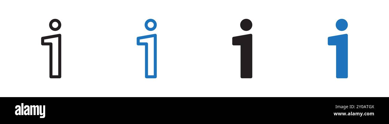 info sign linear vector graphics sign or symbol set for web app ui Stock Vector Image & Art - Alamy