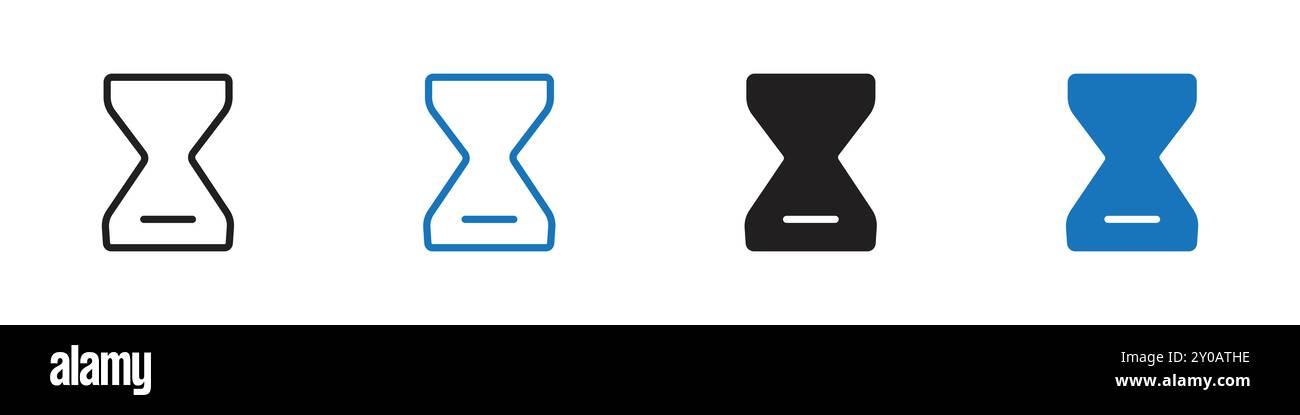 Glass hour icon linear vector graphics sign or symbol set for web app ui Stock Vector Image ...