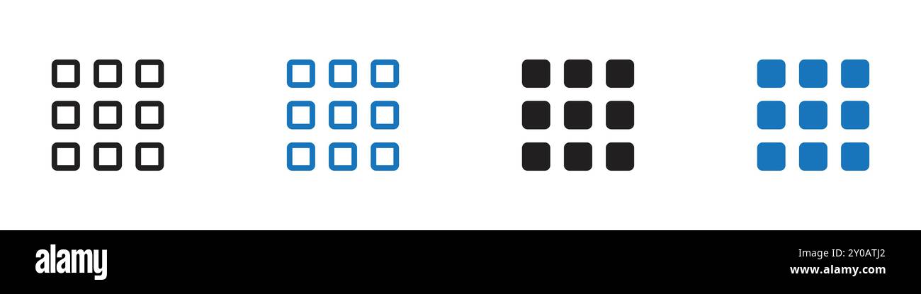 Menu Icon Linear Vector Graphics Sign Or Symbol Set For Web App Ui