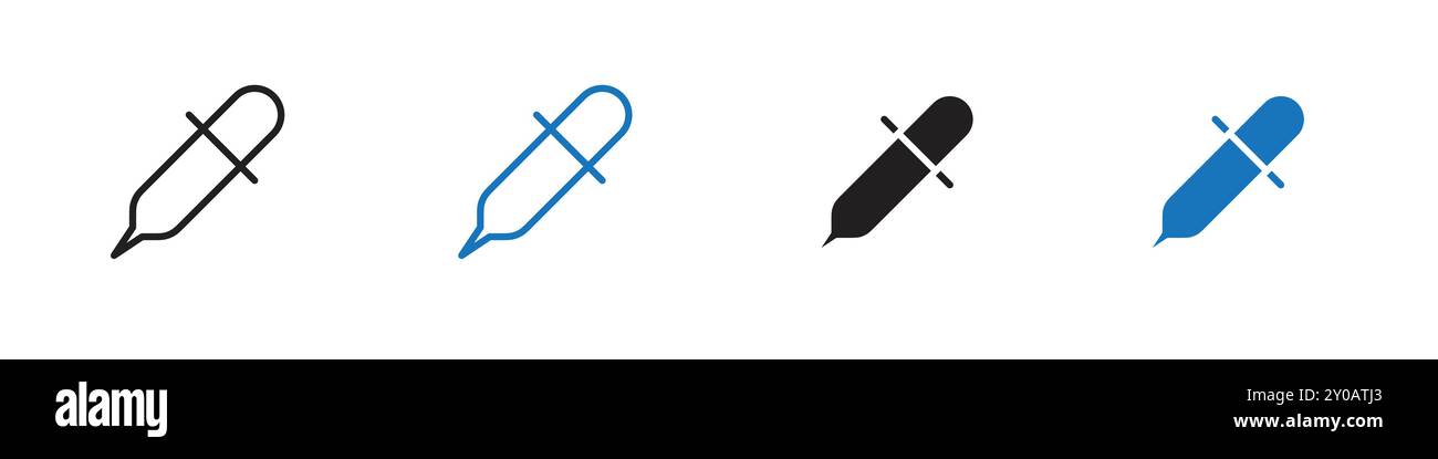 Eye dropper icon linear vector graphics sign or symbol set for web app ui Stock Vector Image ...