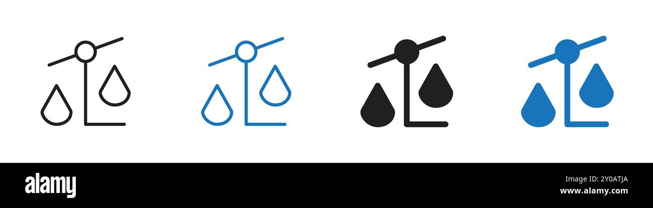 Scale Icon Linear Vector Graphics Sign Or Symbol Set For Web App Ui Stock Vector Image And Art Alamy