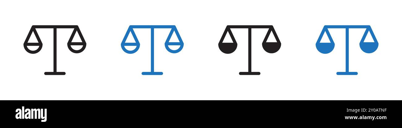 Scales icon linear vector graphics sign or symbol set for web app ui Stock Vector Image & Art ...