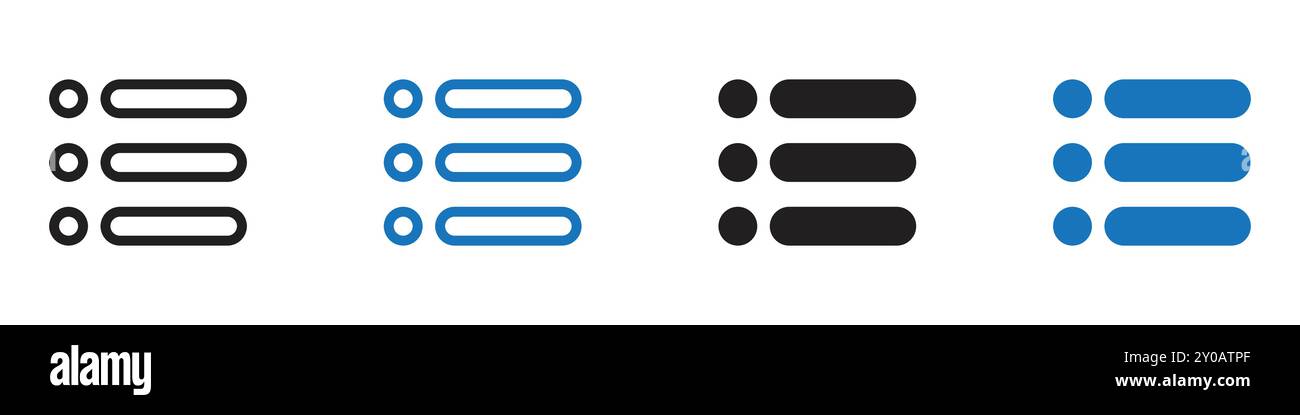 Menu icon linear vector graphics sign or symbol set for web app ui ...
