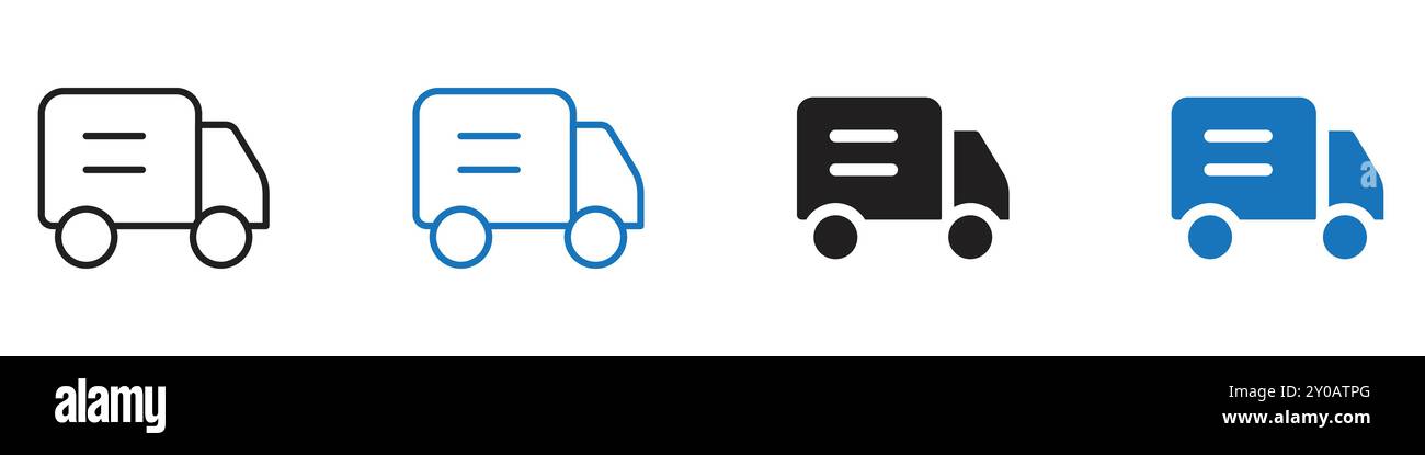 Truck icon linear vector graphics sign or symbol set for web app ui Stock Vector Image & Art - Alamy