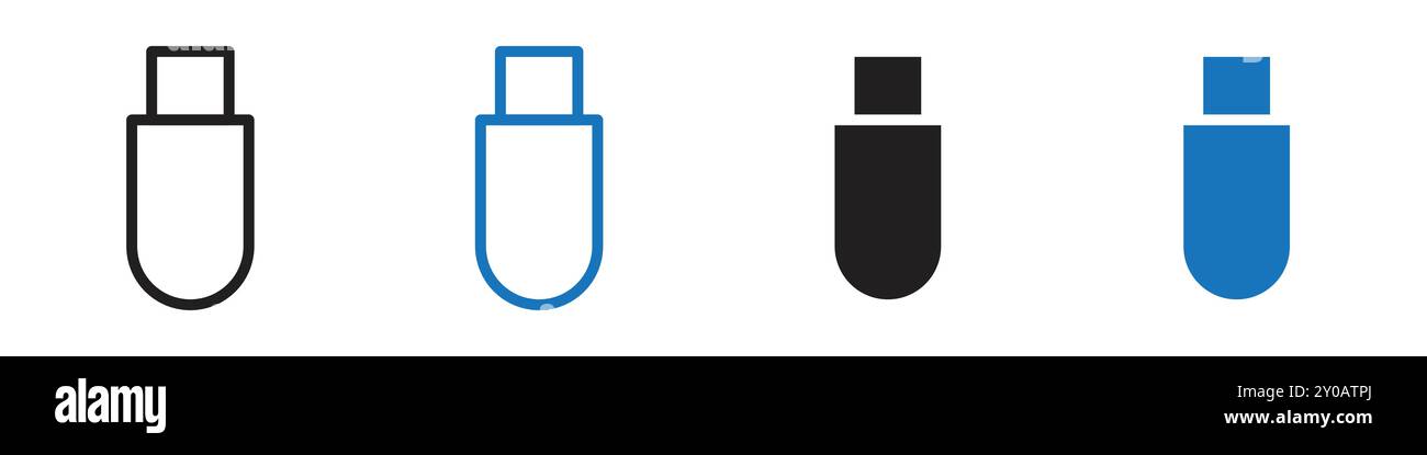 usb icon linear vector graphics sign or symbol set for web app ui Stock Vector Image & Art - Alamy