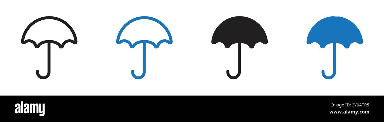 Umbrella icon linear vector graphics sign or symbol set for web app ui Stock Vector Image & Art ...