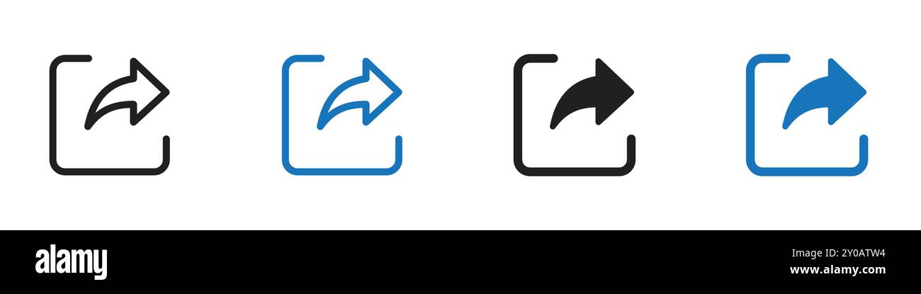 Share icon linear vector graphics sign or symbol set for web app ui Stock Vector Image & Art - Alamy