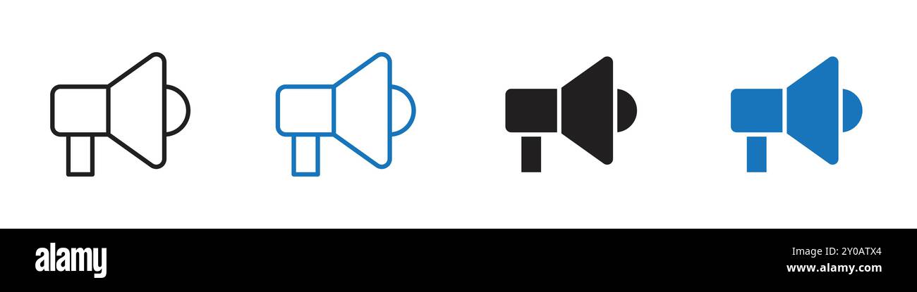 Speaker icon linear vector graphics sign or symbol set for web app ui Stock Vector Image & Art ...