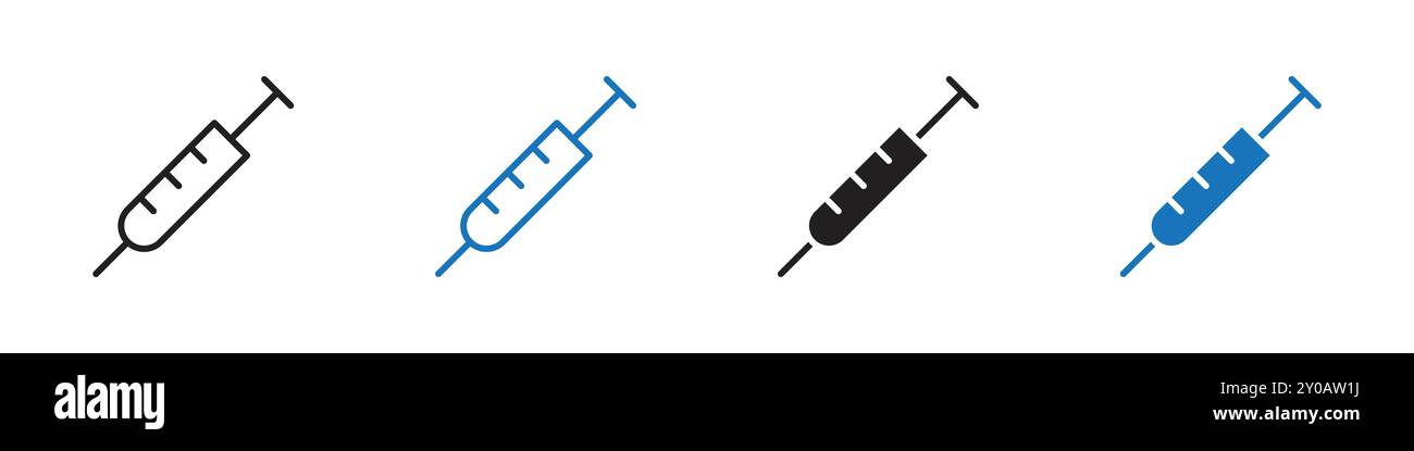 Syringe icon linear vector graphics sign or symbol set for web app ui Stock Vector Image & Art ...