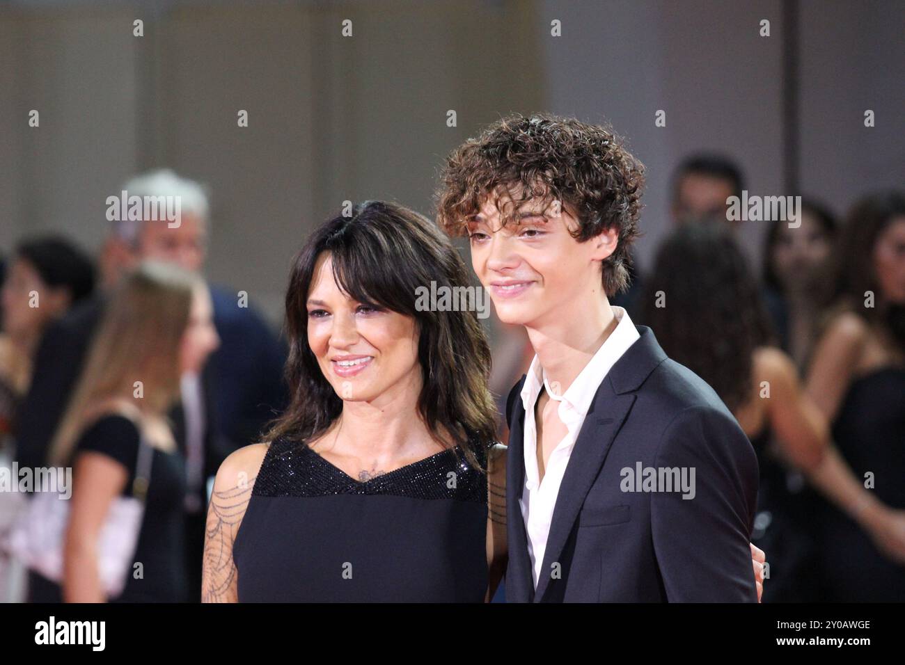 Asia Argento Nicola Giovanni Civetta red carpet mostra del cinema di ...