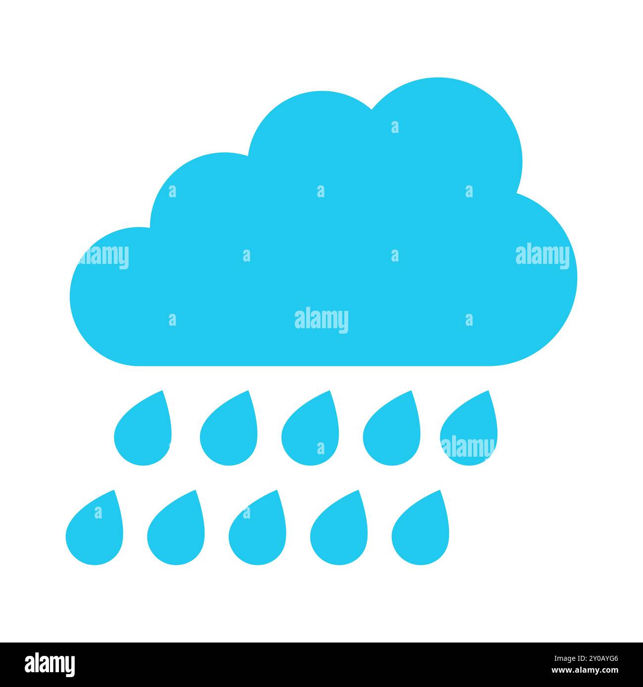 Rain cloud icon. Vector illustration in flat style isolated on white ...