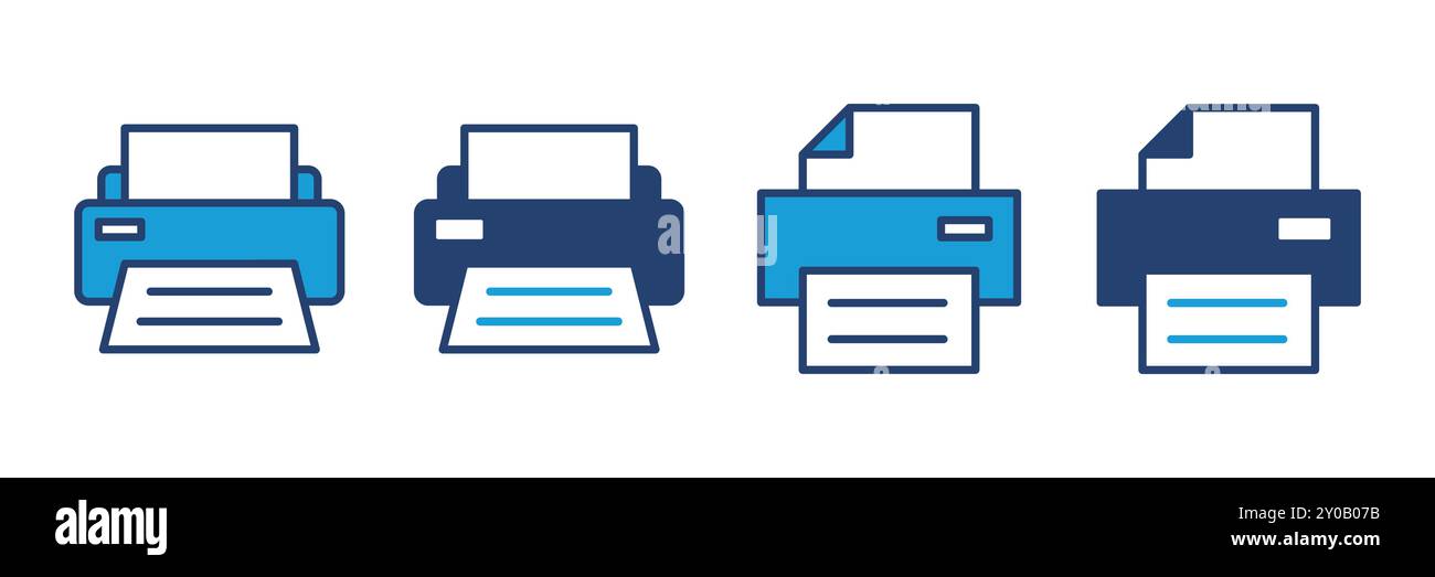 Modern laser printer printing Stock Vector Images - Alamy